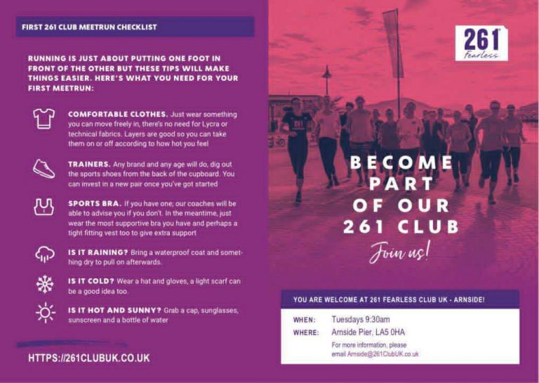 New Running Group in Arnside – ‘261 Fearless Club’ - Arnside Village